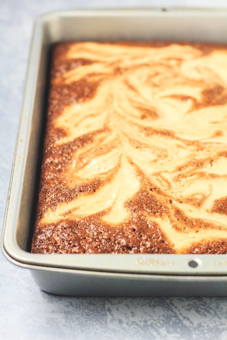 Carrot Cake Bars with Cream Cheese Swirl - Simply Bake