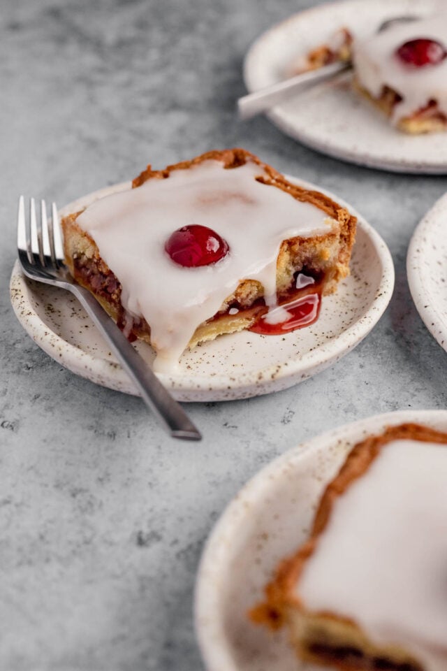 Iced Bakewell Tart Tray Bake - Simply Bake
