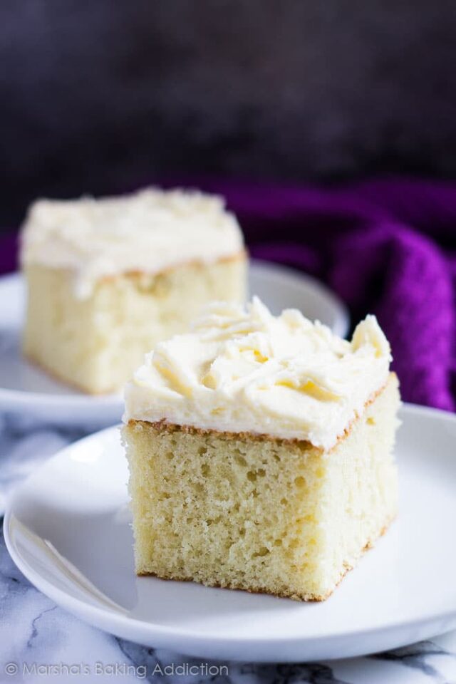 Perfect Vanilla Sheet Cake - Simply Bake