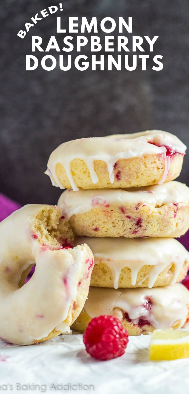 Baked Lemon Raspberry Doughnuts - Simply Bake