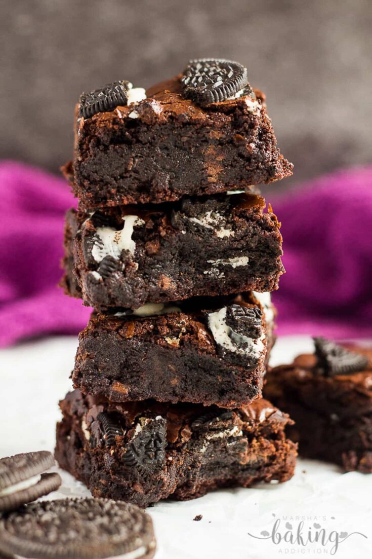 Fudgy Oreo Brownies - Simply Bake