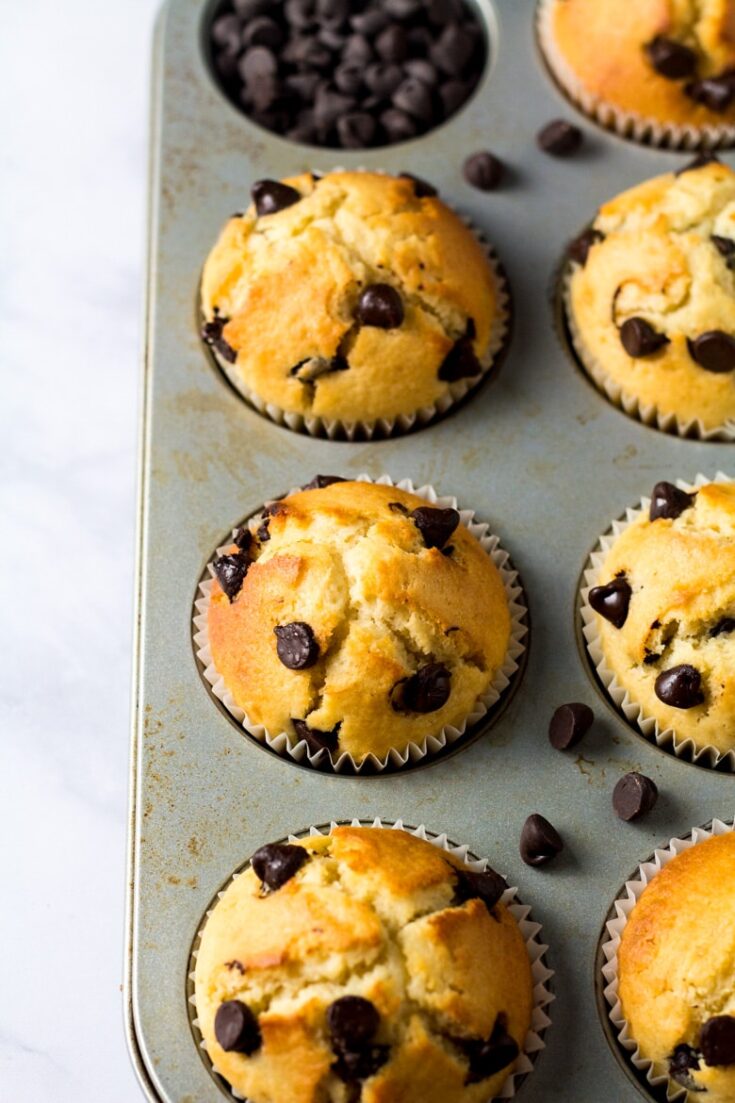 The BEST Chocolate Chip Muffins - Simply Bake