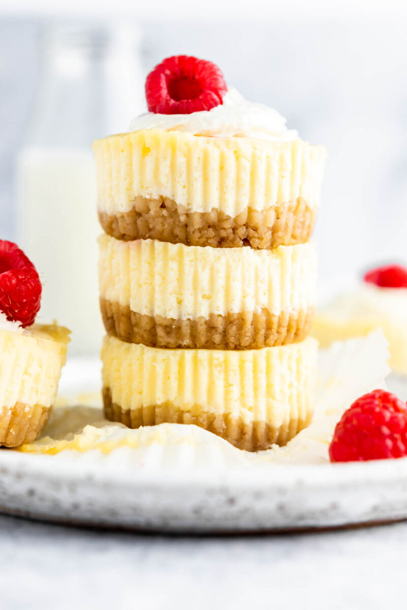 Raspberry Swirl Mini Cheesecakes - Simply Bake